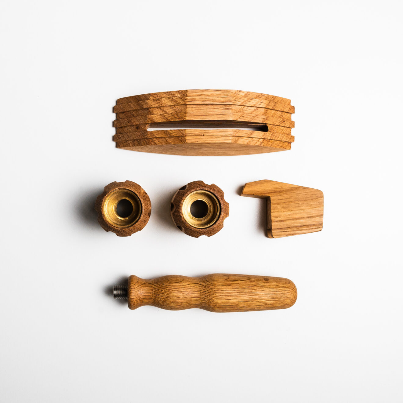 La Marzocco Linea mini front side wooden set – White Oak – uaeespresso